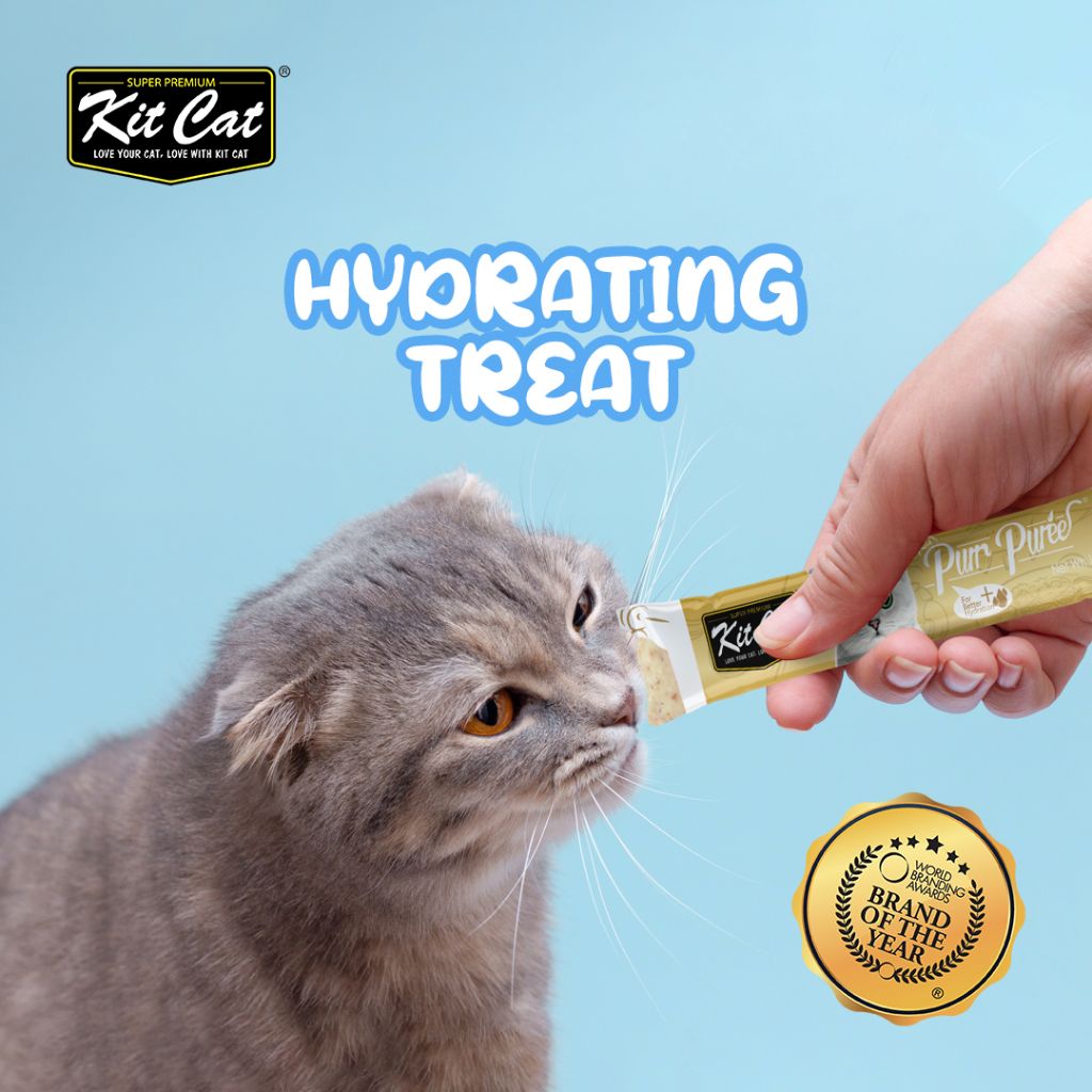 PurrPuree Tuna and Fiber Snack Value Pack for Cats - 40 Sachets | Kit Cat